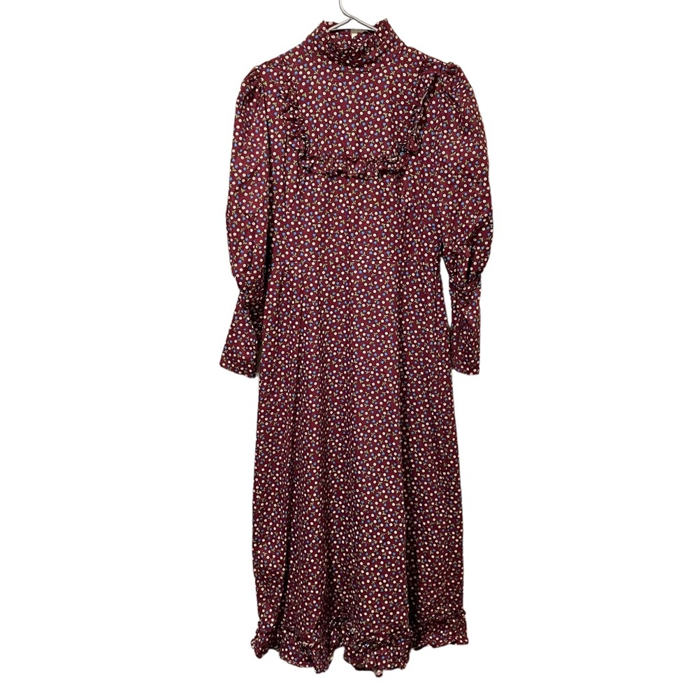 Vintage Cottagecore Prairie Floral Maxi Dress - Gem